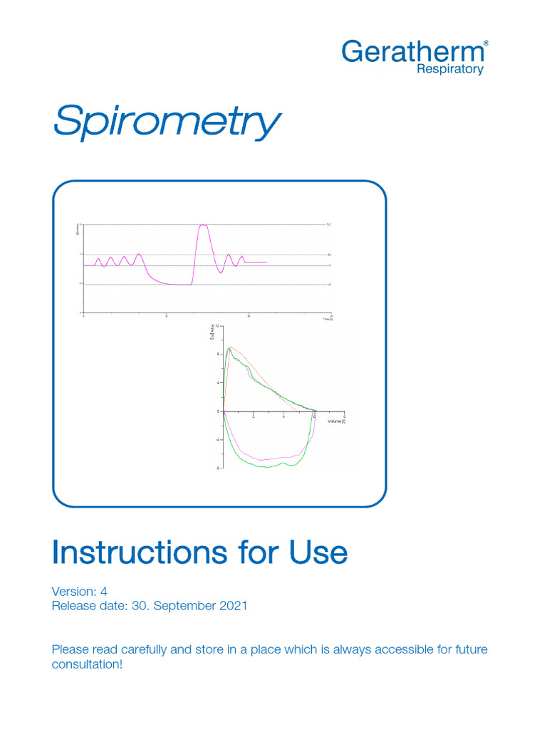 Spirometry Instructions for Use | PDF | Exhalation | Respiration