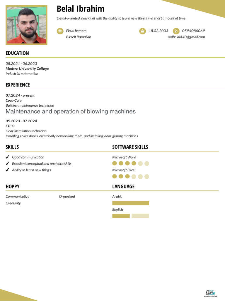 Belal Ibrahim CV | PDF