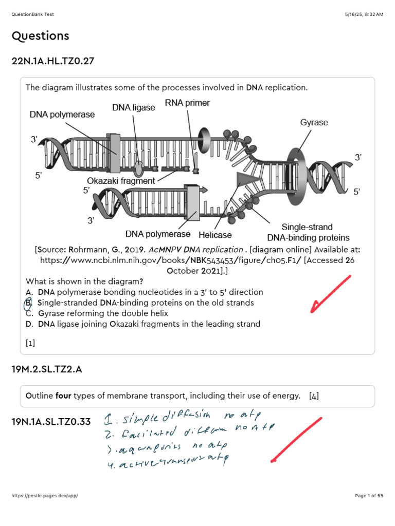Biology Question Bank Overview | PDF | Dna | Cell (Biology)