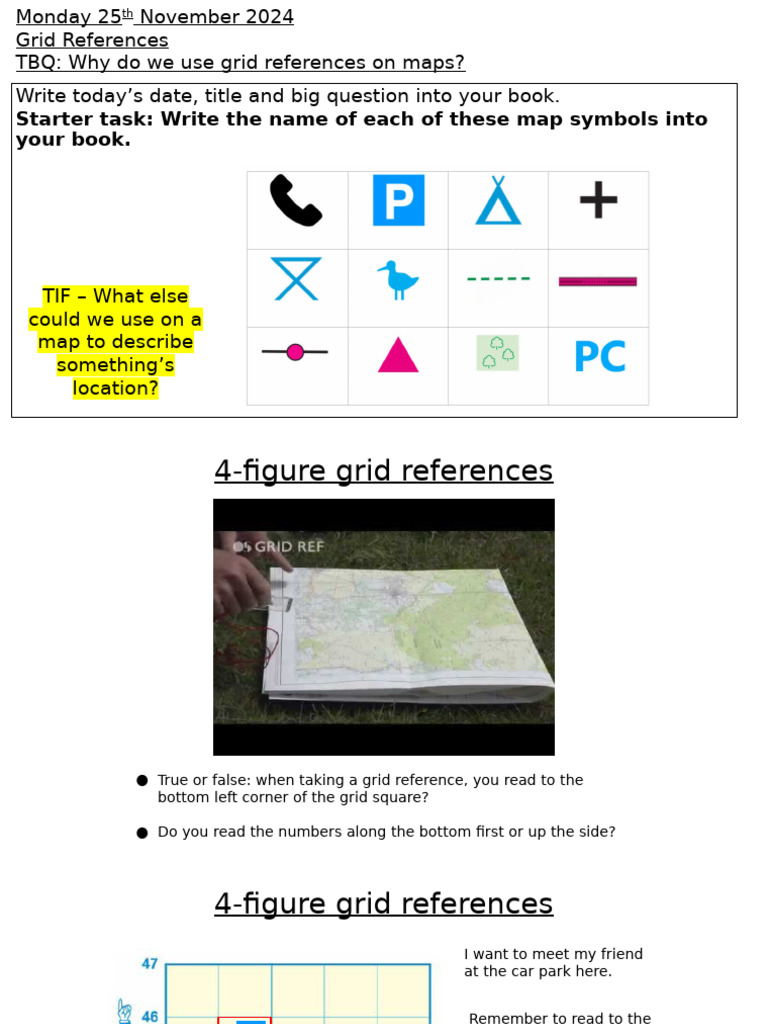 Understanding Grid References on Maps | PDF