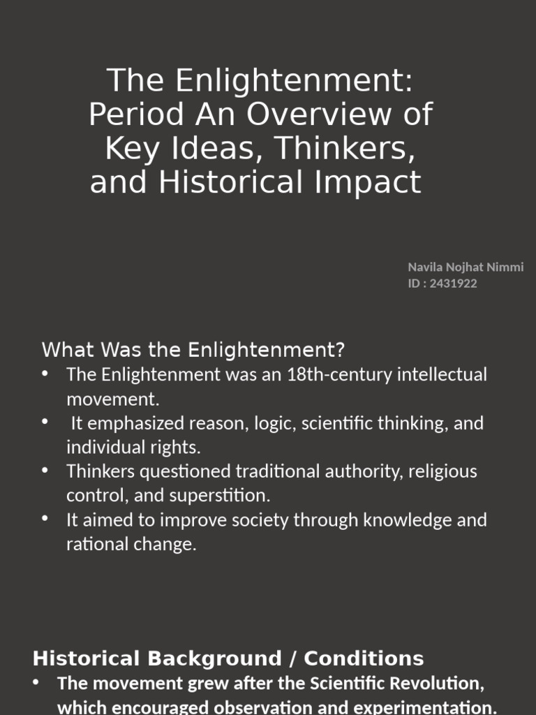 The Enlightenment | PDF | Age Of Enlightenment | Reason