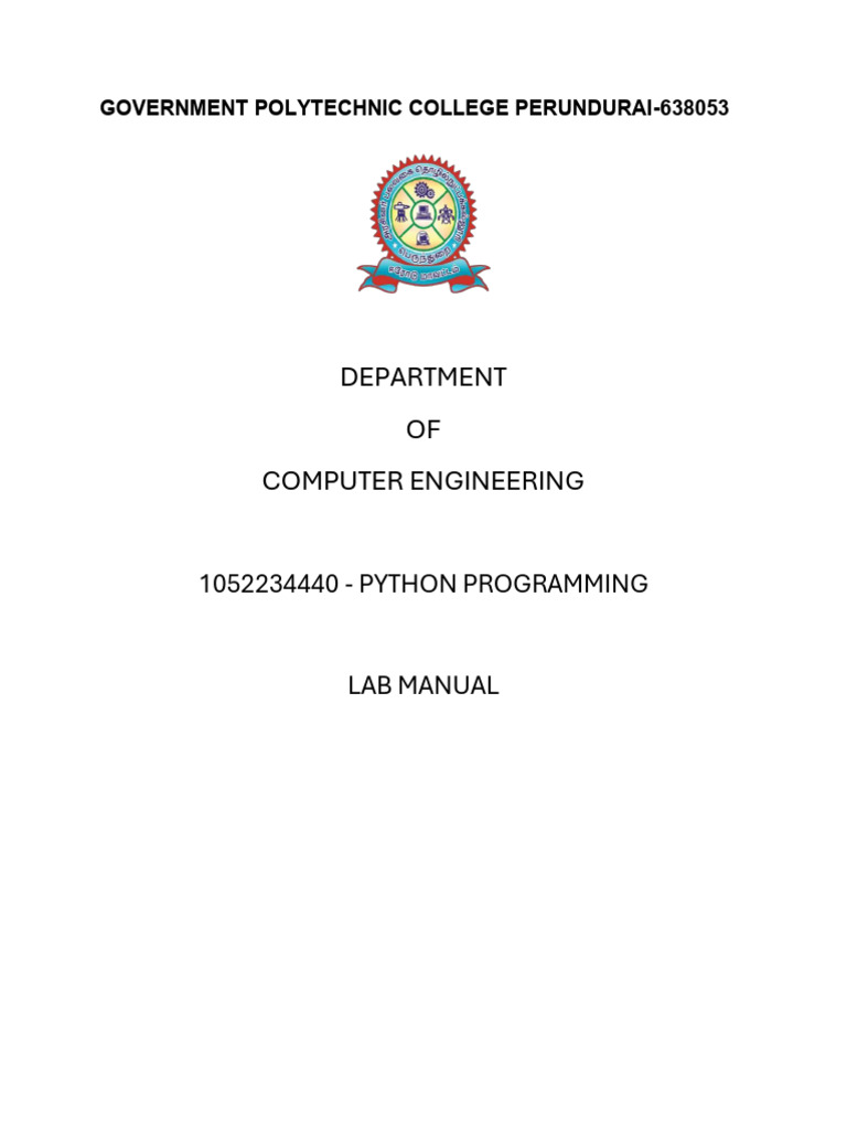 Python Manual | PDF | String (Computer Science) | Computer Science
