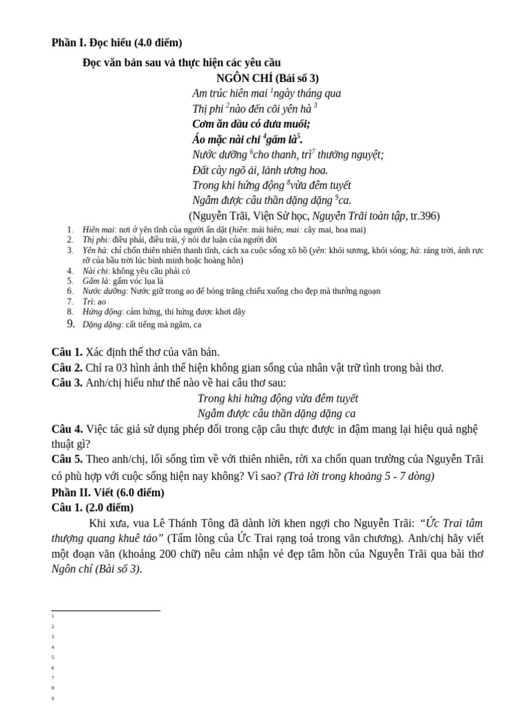 Ngôn Chí Bài 3 | PDF