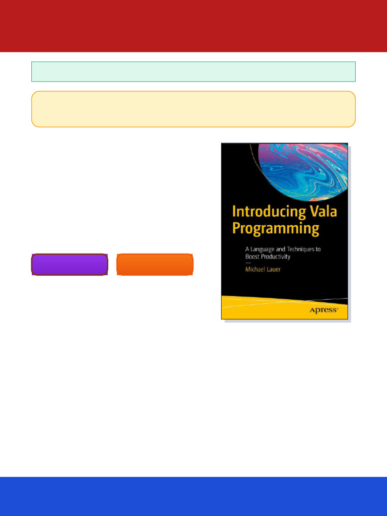 Introducing Vala Programming 1st Edition Michael Lauer Ebook Rare ...