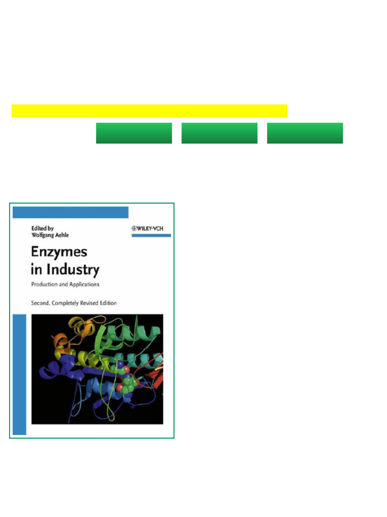 Enzymes in Industry Production and Applications 2nd Completely Rev. Ed ...