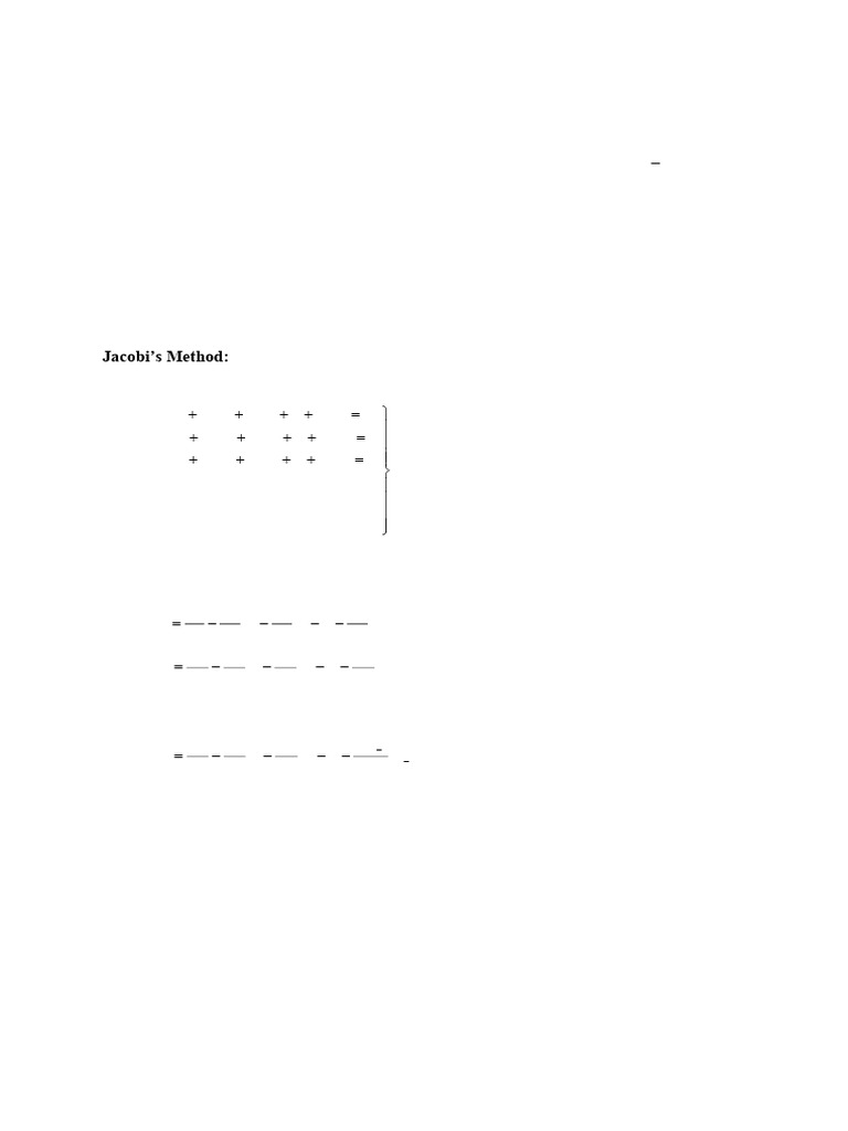 Iterative Methods: Jacobi & Gauss-Seidel | PDF | Applied Mathematics ...