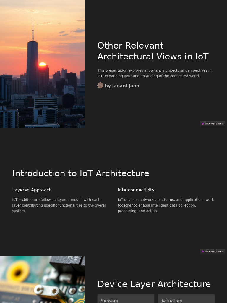 Other Relevant Architectural Views in IoT | PDF