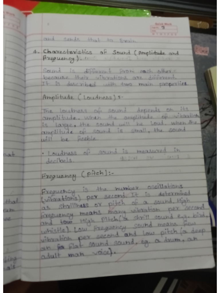 Class 8th Science Chapter 10 Sound Notes 3 | PDF