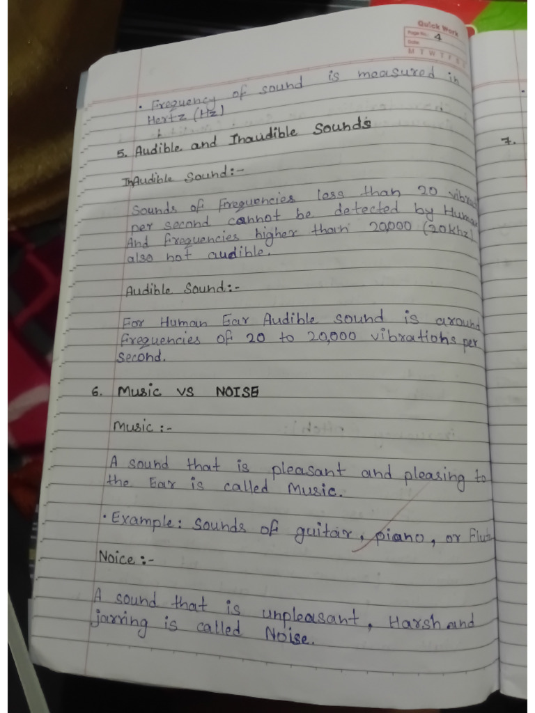 Class 8th Science Chapter 10 Sound Notes 4 | PDF