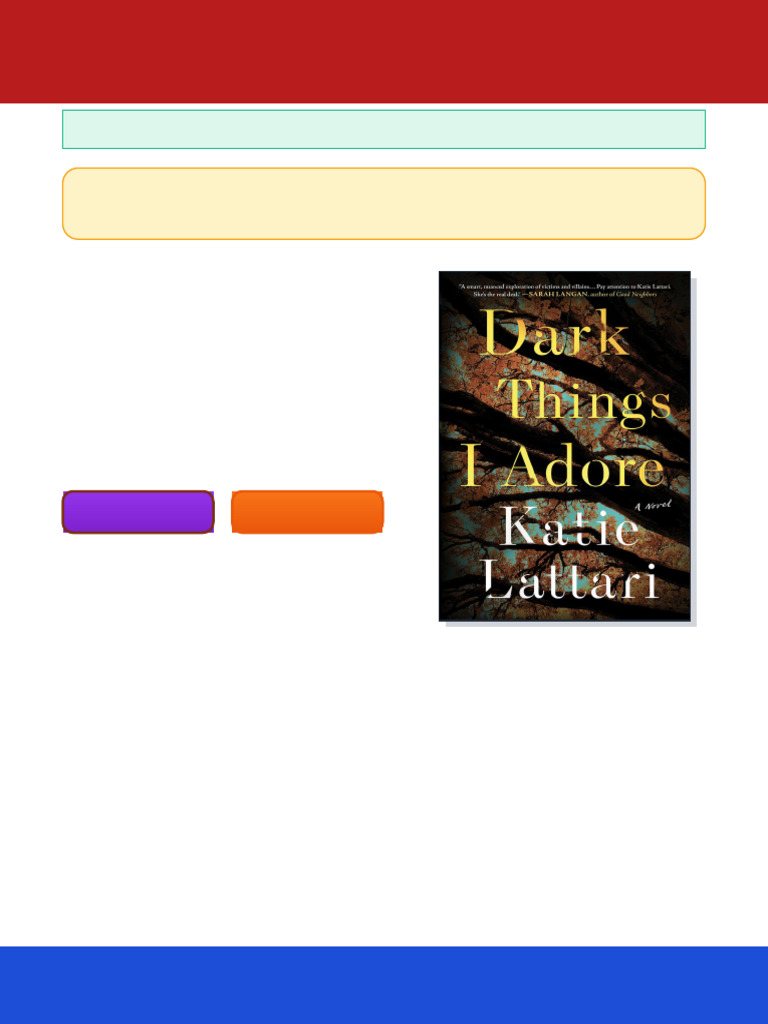 Dark Things I Adore Katie Lattari PDF Ebook Version | PDF