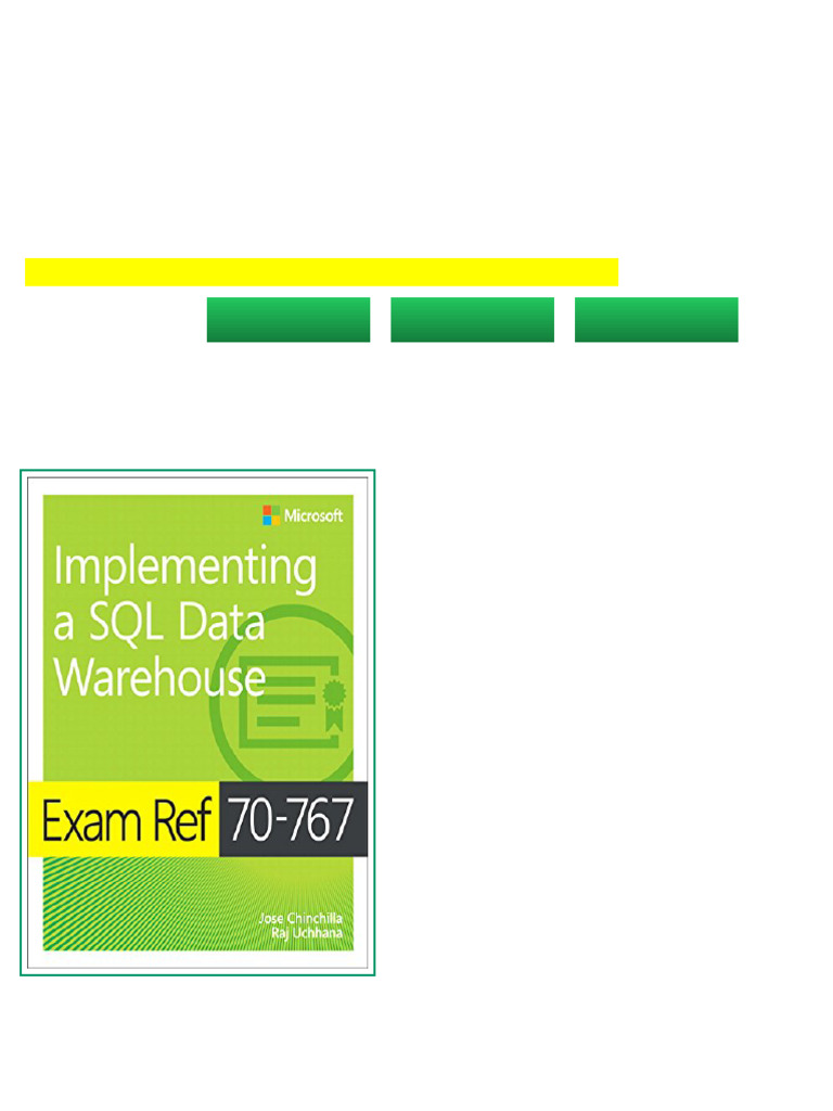 (Ebook) Exam Ref 70-767 Implementing A SQL Data Warehouse by Jose ...