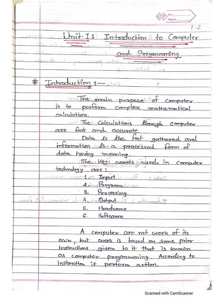 Pps Unit-1 Notes | PDF