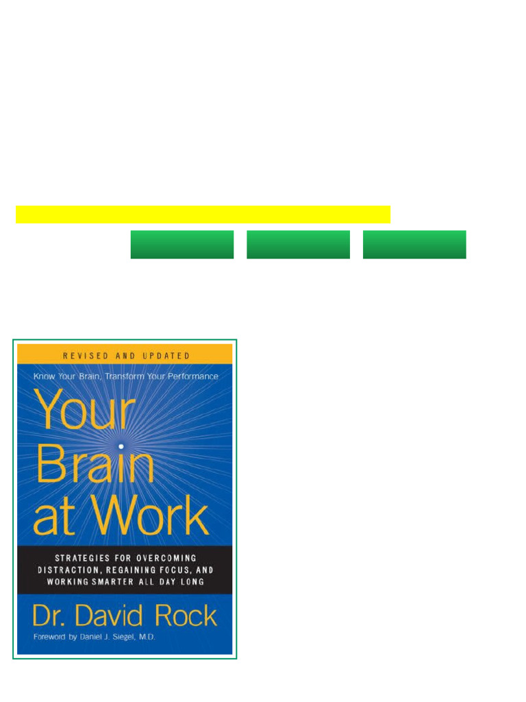 (Ebook) Your Brain at Work, Revised and Updated: Strategies for ...