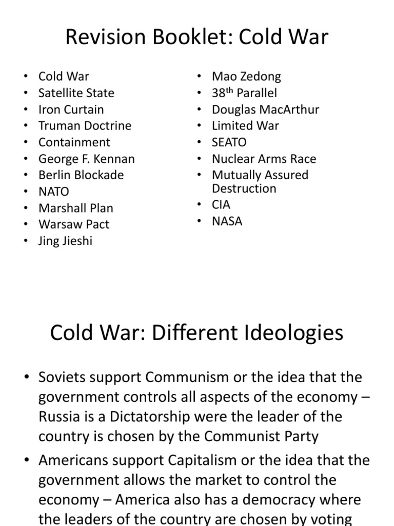 Cold War - Revision Booklet | PDF | Cold War | Korean War Cold War - Revision Booklet | PDF | Cold War | Korean War