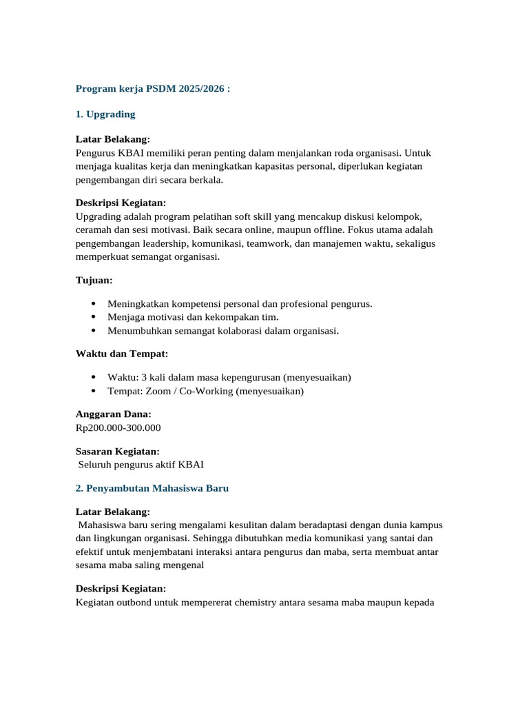 Proker PSDM 2025 2026 | PDF