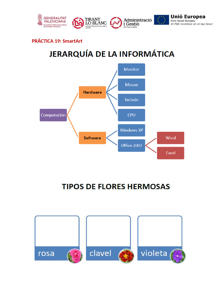 Práctica 19 - Smartart | PDF