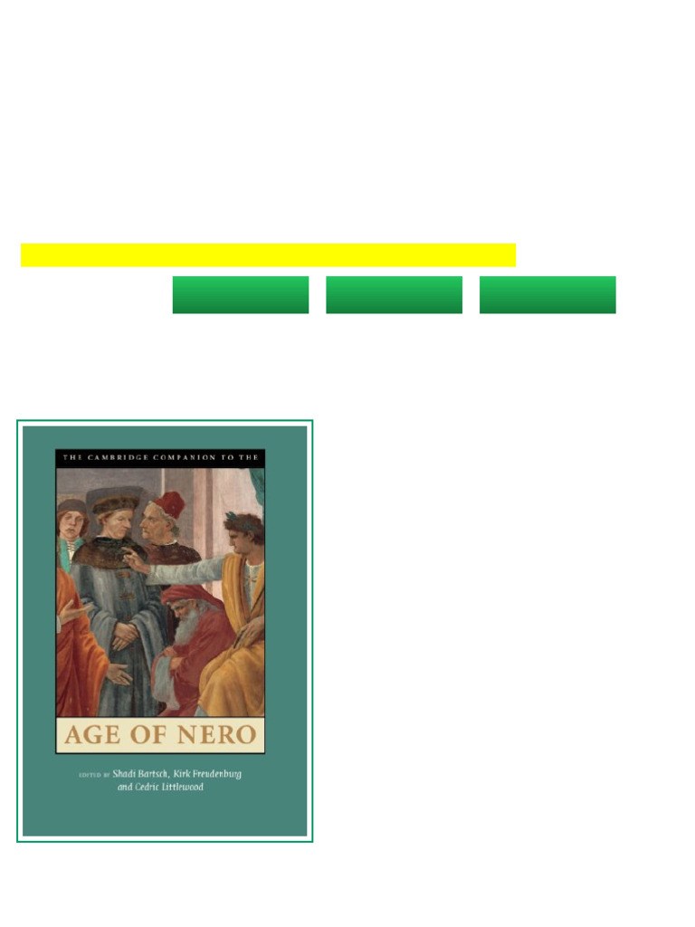 (Ebook) The Cambridge Companion to the Age of Nero (Cambridge ...