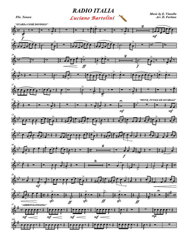 Radio Italia - 25 Flic. Tenore | PDF