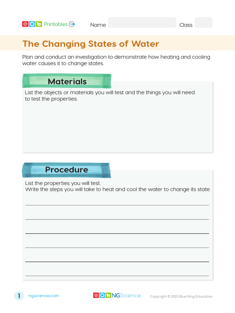 3 NGScience States of Matter 05 | PDF | Water