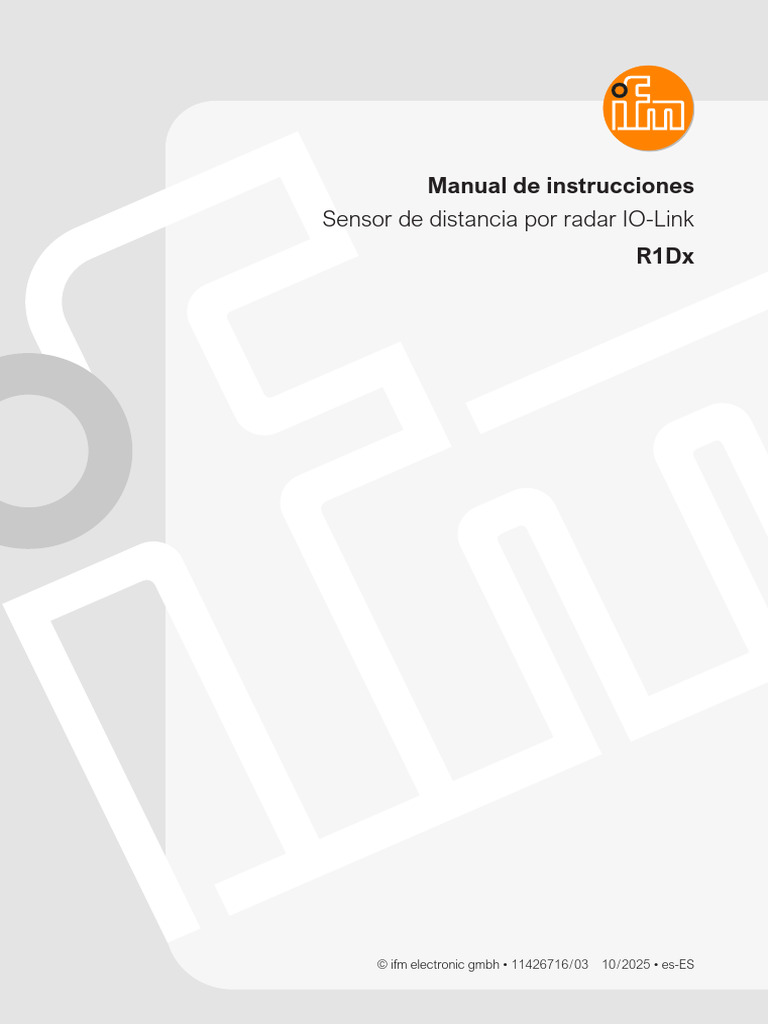 Manual del Sensor de Distancia R1Dx IO-Link | PDF | Conector eléctrico ...