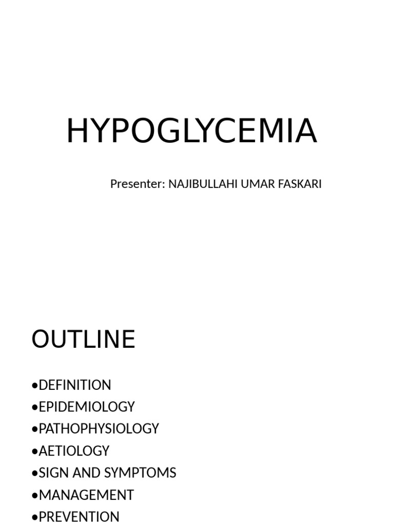 Understanding Hypoglycemia: Causes & Management | PDF | Hypoglycemia ...