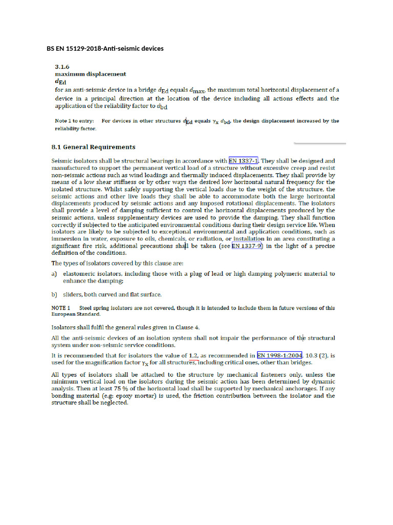 Anti-Seismic Devices and Guidelines | PDF