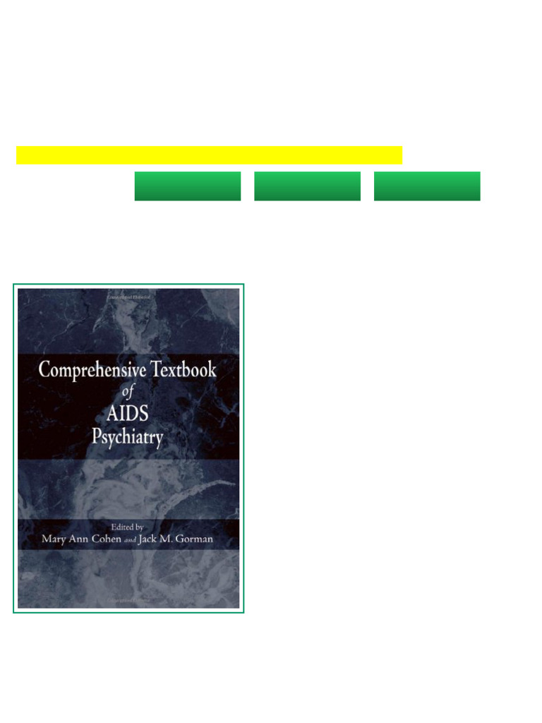 Comprehensive Textbook of AIDS Psychiatry 1st Edition Mary Ann Cohen ...