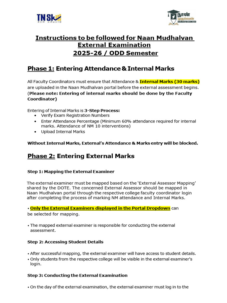 NM - Polytechnic - Final External Assessment Instructions | PDF