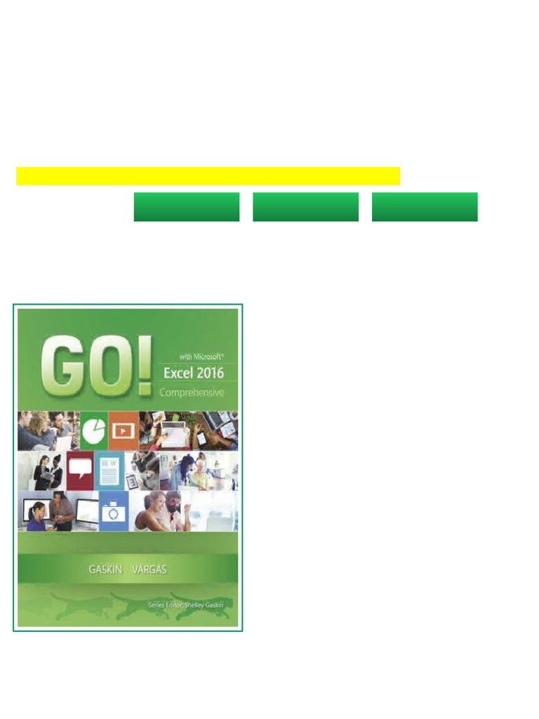 (Ebook) Go! With Microsoft Excel 2016 Comprehensive by Shelley Gaskin ...