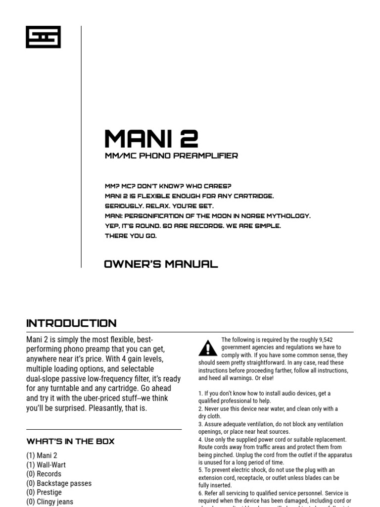 Mani 2 Manual 1 - 2 | PDF | Amplifier | Electrical Engineering