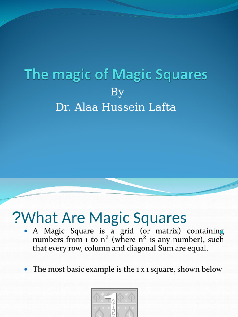 Exploring the World of Magic Squares | PDF | Mathematics | Euclidean ...
