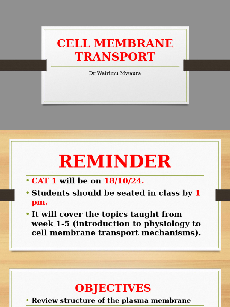 Cell Membrane Transport Mechanisms | PDF | Cell Membrane | Molecular ...