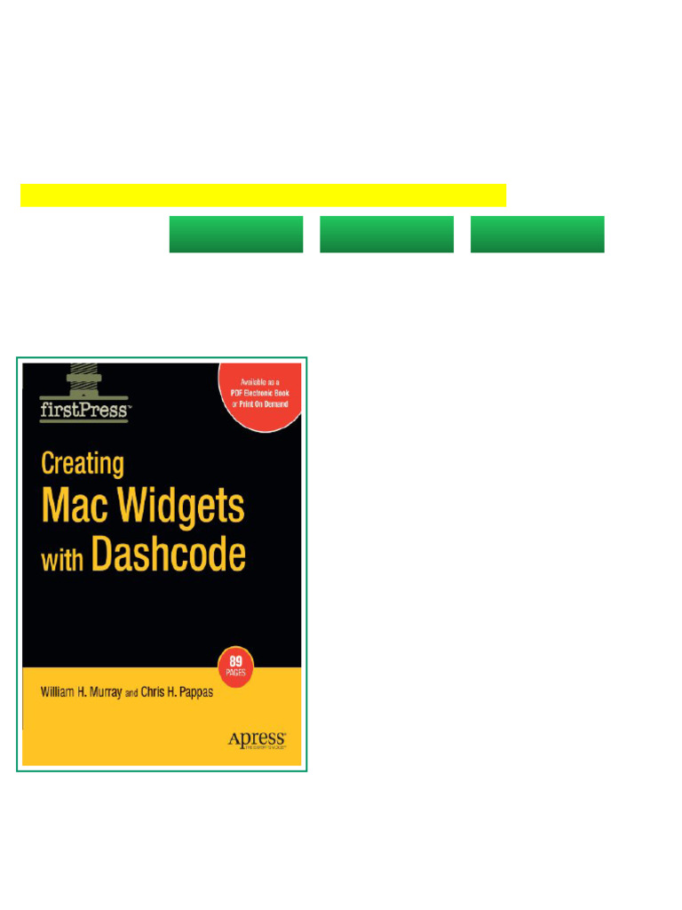 Creating Mac Widgets with Dashcode 1st Edition William Murray online ...