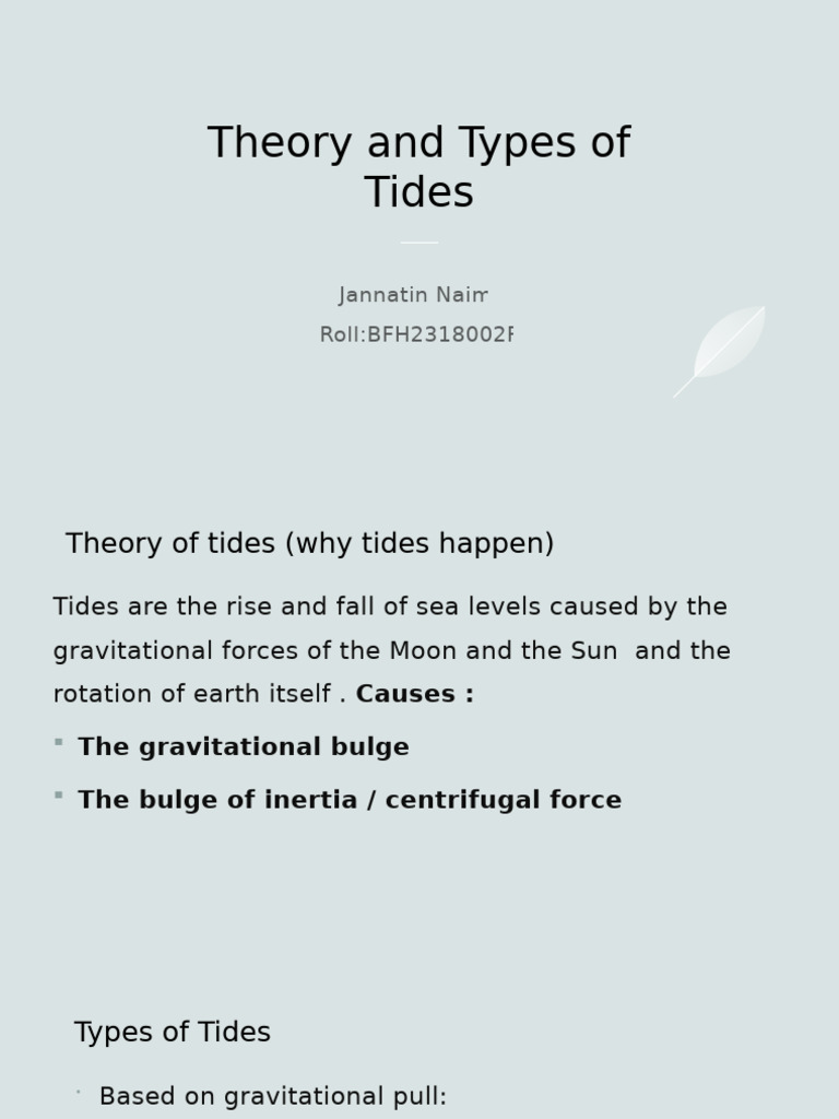 Understanding Tides: Causes and Types | PDF