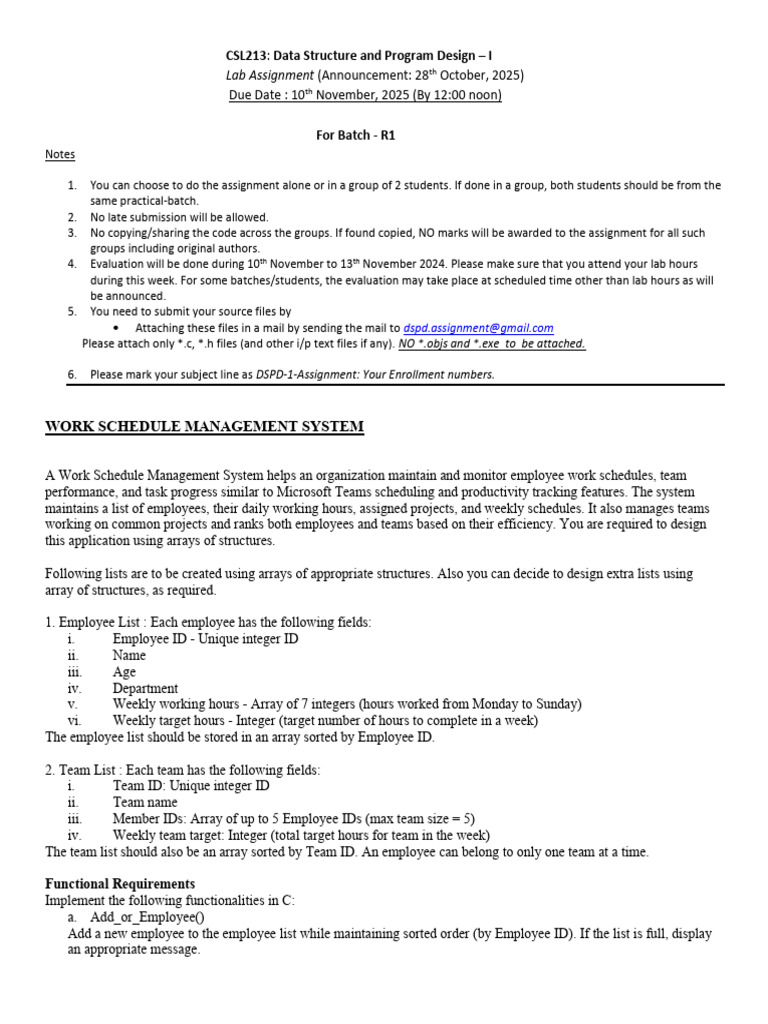 DSPD1 Assignment Problem Statements (Winter2025) | PDF | Recycling ...