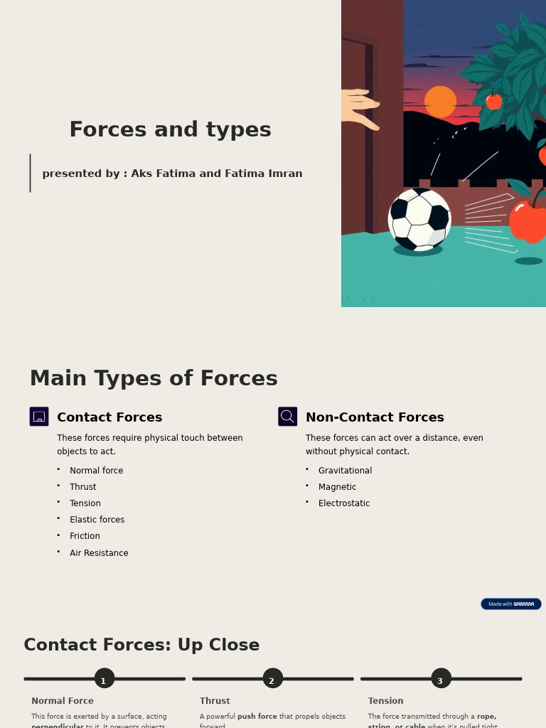 Types of Forces in Physics Explained | PDF | Force | Friction