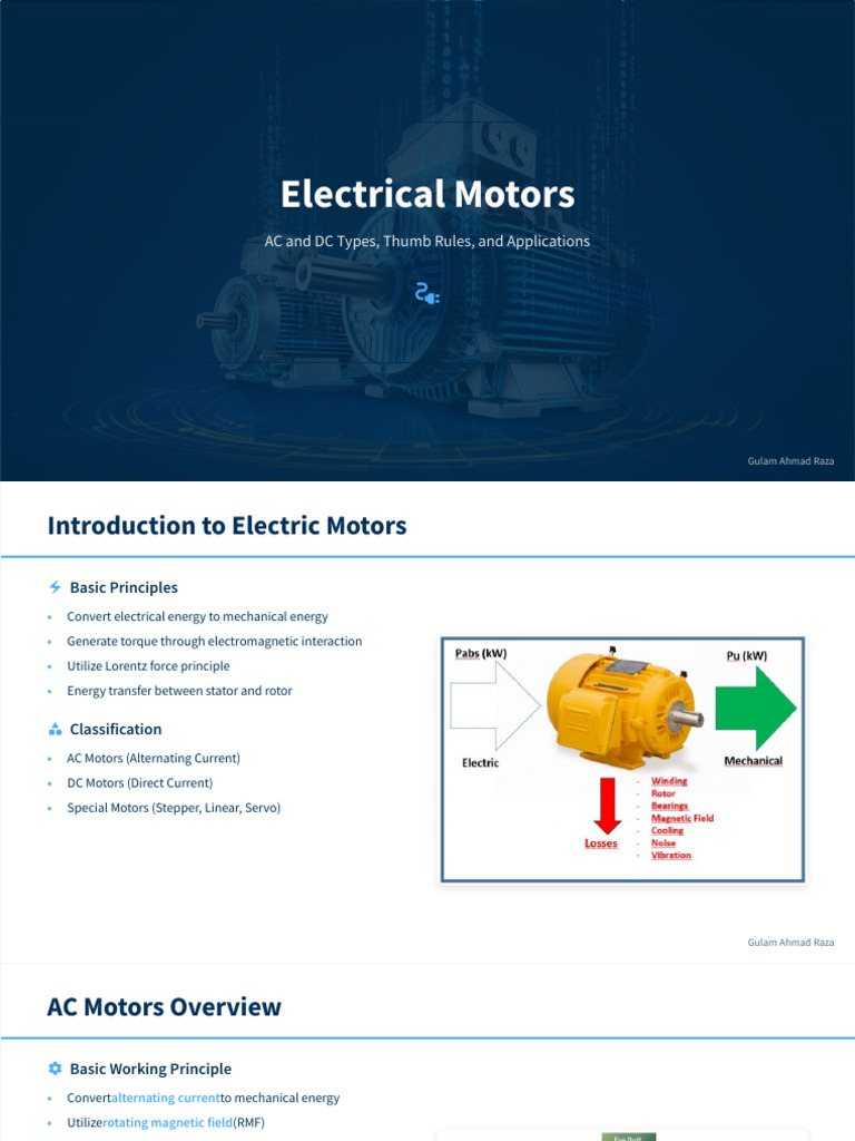 Electrical Motors | PDF | Electric Motor | Electrodynamics