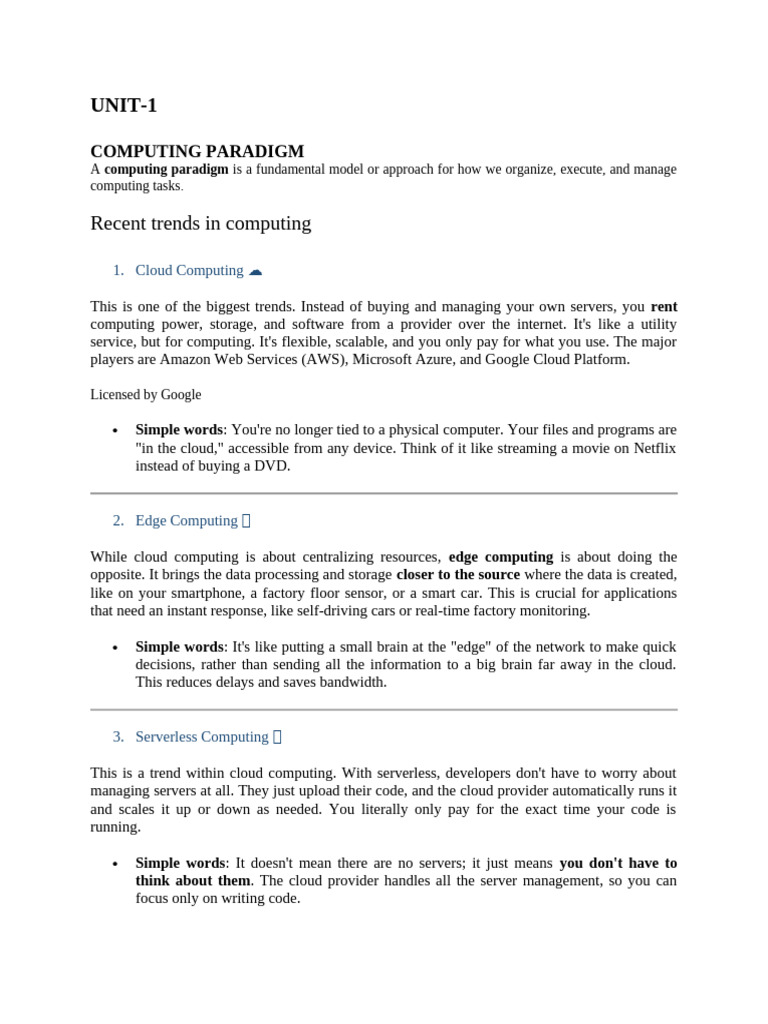 Overview of Modern Computing Paradigms | PDF | Cloud Computing ...