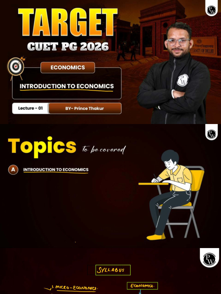 Economics 01 Class Notes TARGET CUET PG 2026 Economics | PDF