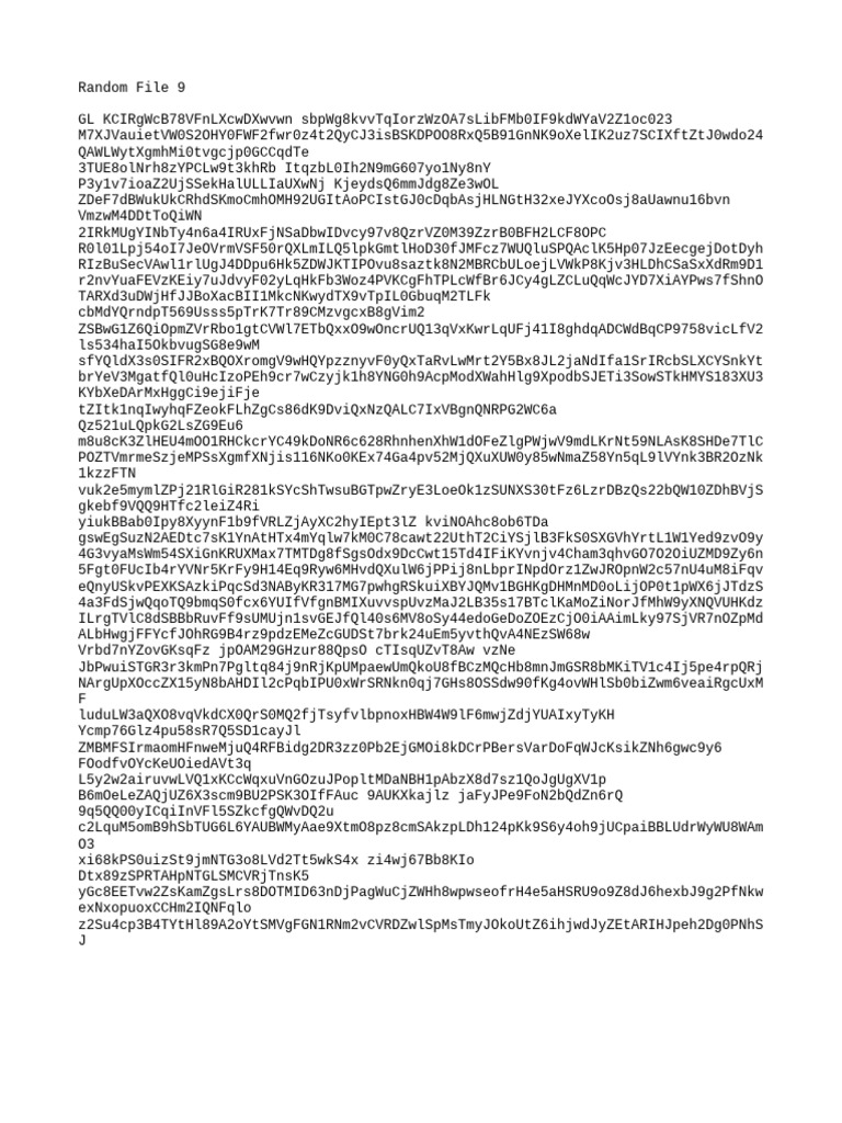Random Long File 9 | PDF