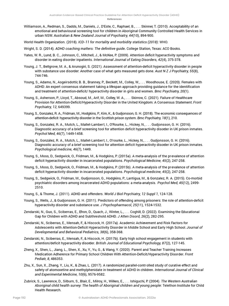 Australian Clinical Practice Guideline For ADHD June 2024 (1) 188 202 7 ...
