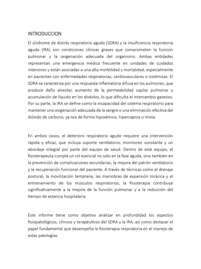 SDRA VS IRA AEA | PDF | Sistema respiratorio | Respiración