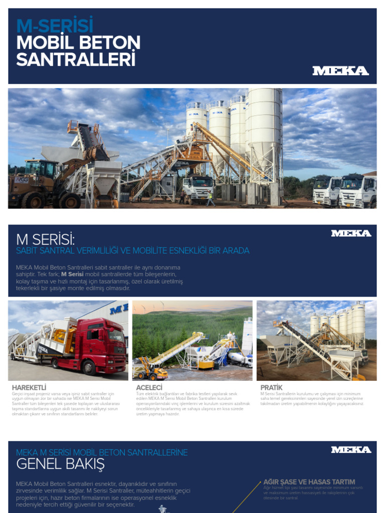 Meka Mobil Beton Santralleri Tr2 | PDF