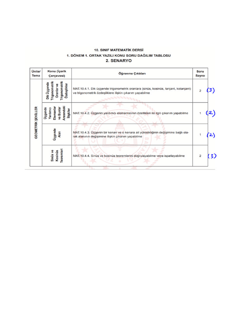 10-Sinif-Matematik-1-Donem-1-Yazili-Sorulari-2-Senaryo-hangisoru-com | PDF