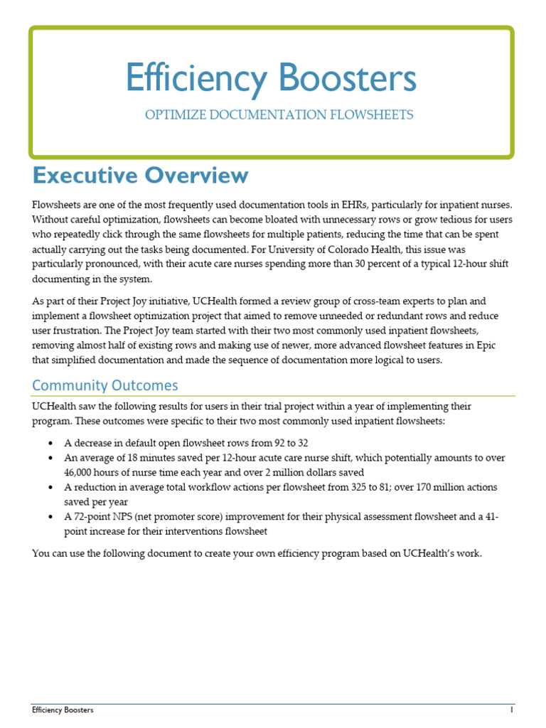Optimize Documentation Flowsheets | PDF | Nursing | Usability