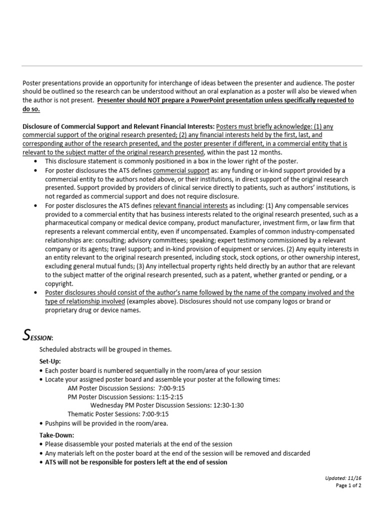Poster Guidelines | PDF