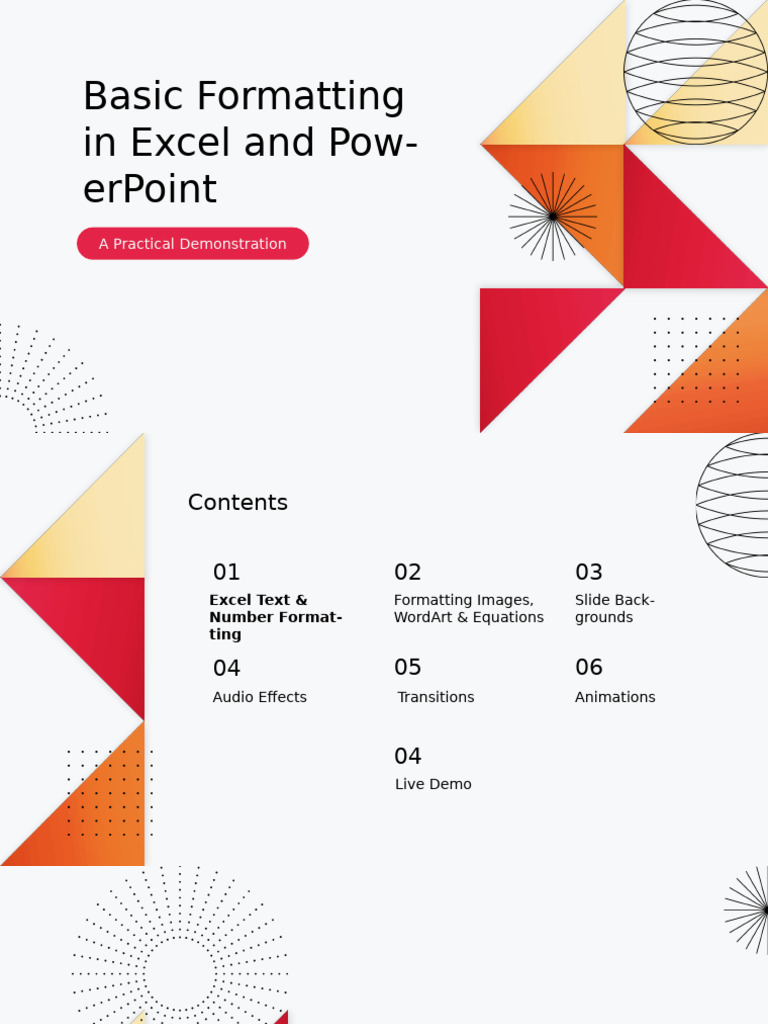 Basic Formatting in Excel | PDF | Image Editing | Graphic Design