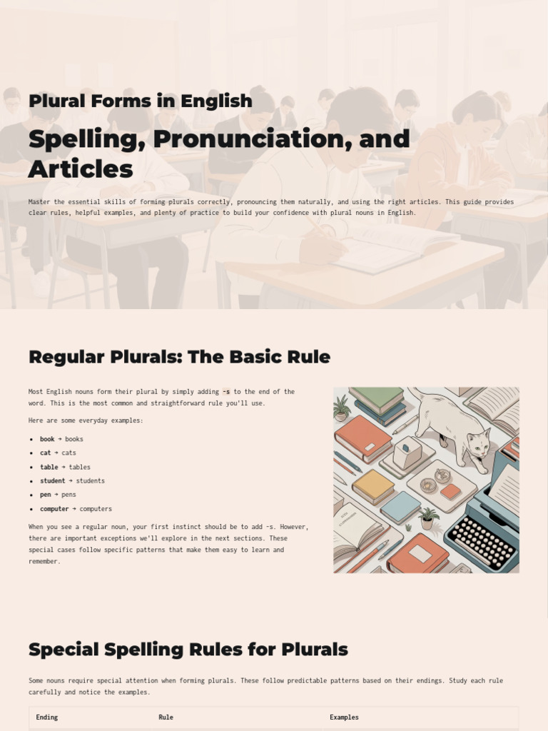 Plural Forms in English | PDF | English Language | Plural
