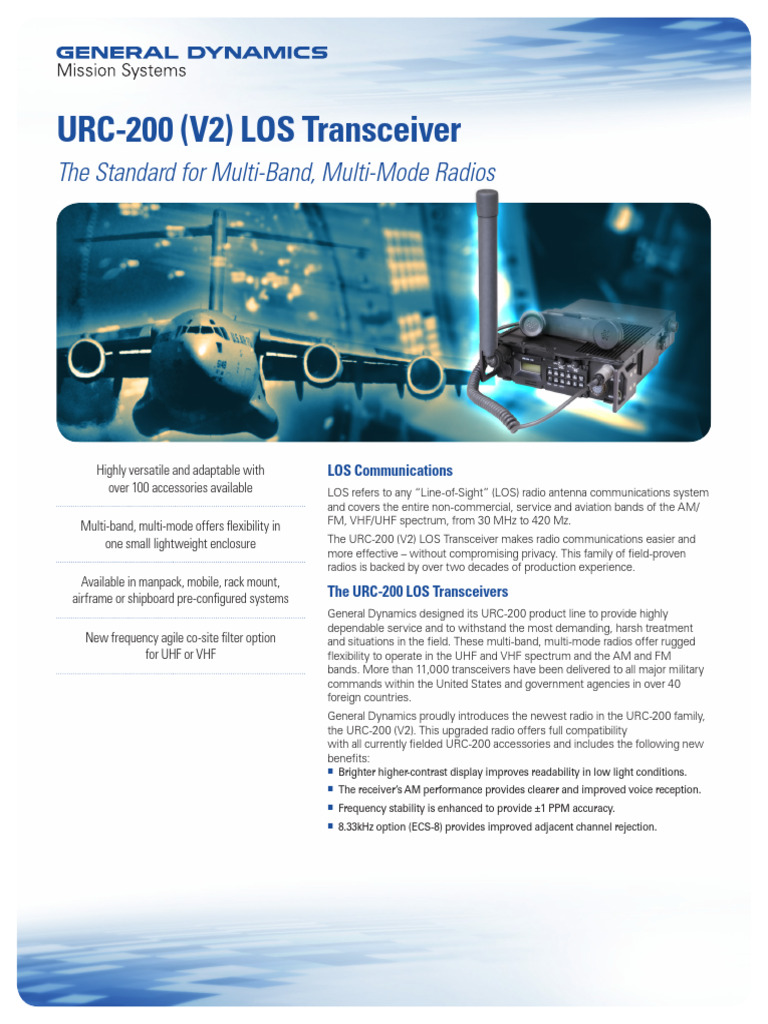 Radios Urc 200 v2 Los Transceivers Accessories 02 | PDF | Frequency ...