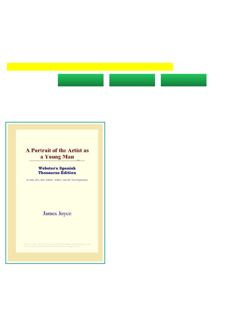 A Portrait of the Artist as a Young Man Webster s Spanish Thesaurus ...